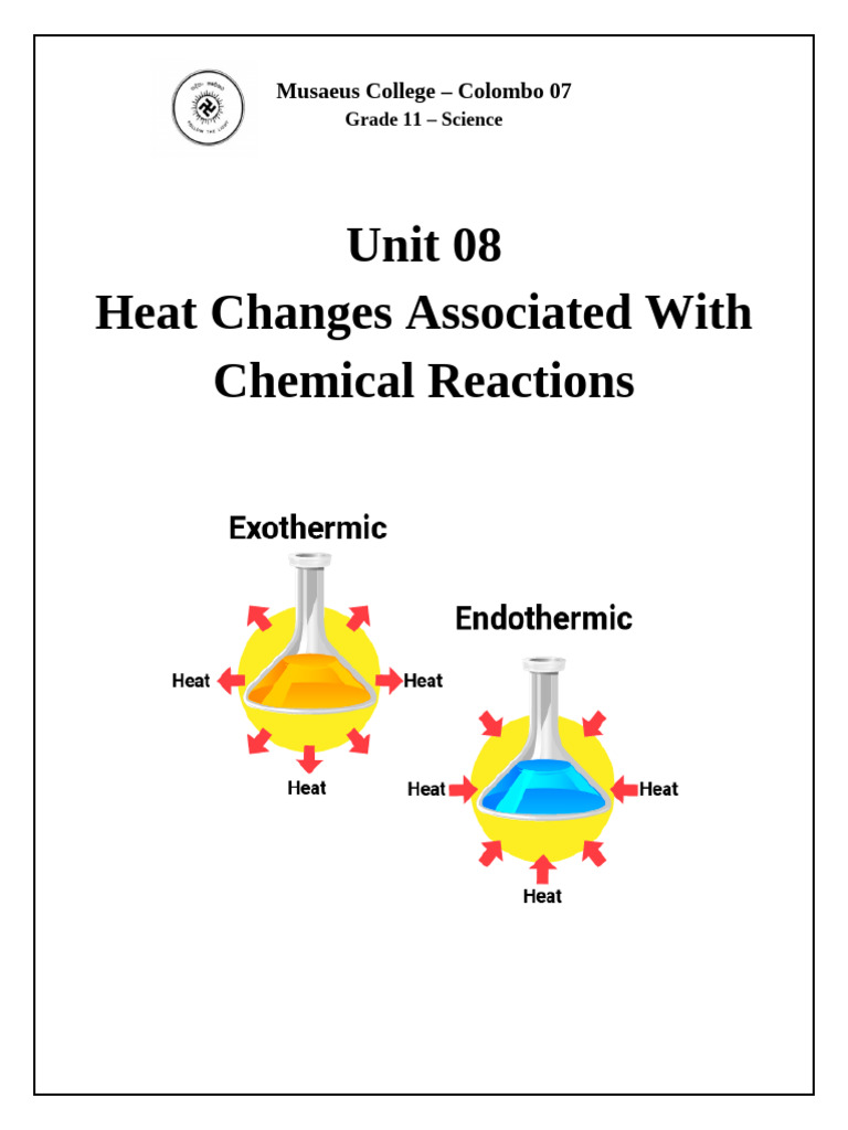 Heat Changes in Chemical Reactions | PDF
