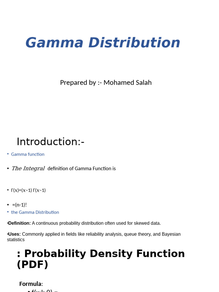 Gamma Distribution | PDF