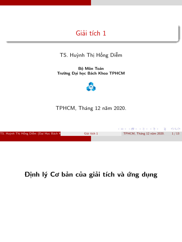 Gi I Tích 1-Ud Tích Phân | PDF