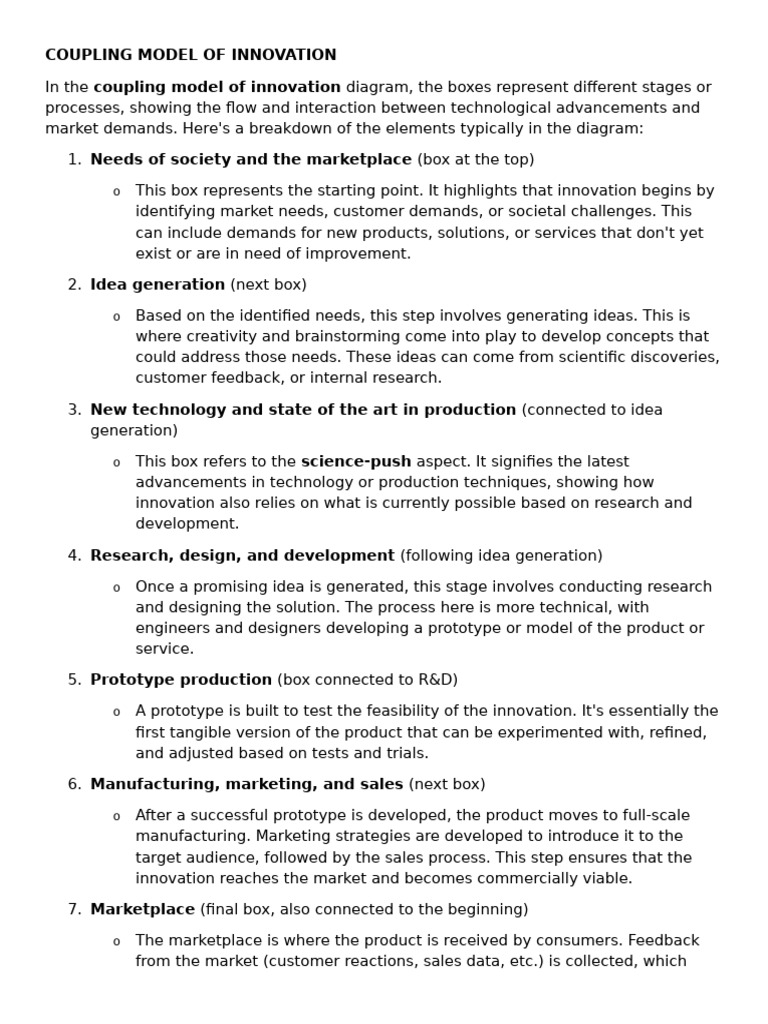 Coupling Model of Innovation | PDF | Computers