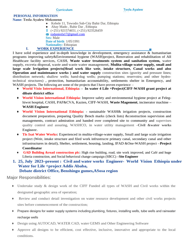 CVA (H) | PDF | Wash | Sanitation