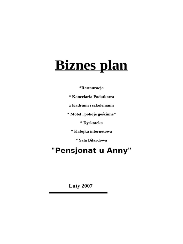 Biznes Plan | PDF