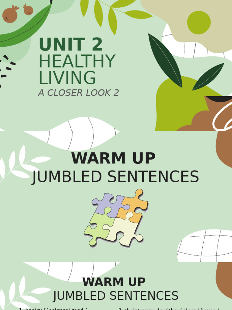 Unit 2 - A Closer Look 2 | PDF | Verb | Subject (Grammar)