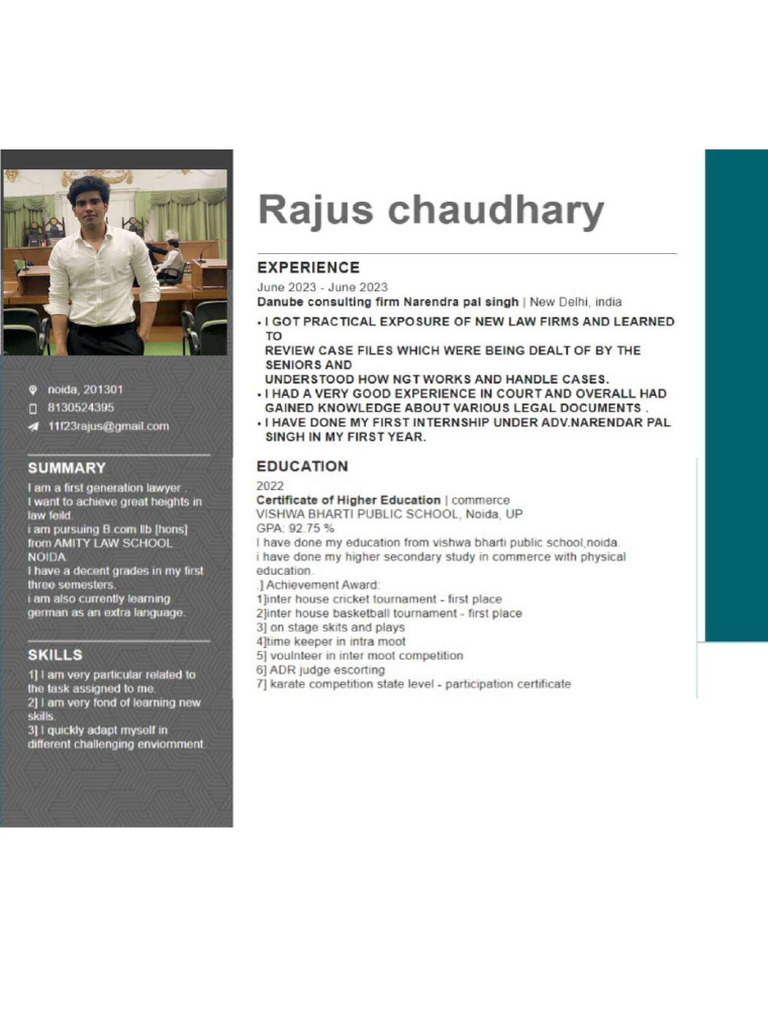 Rajus Chaudhary CV | PDF