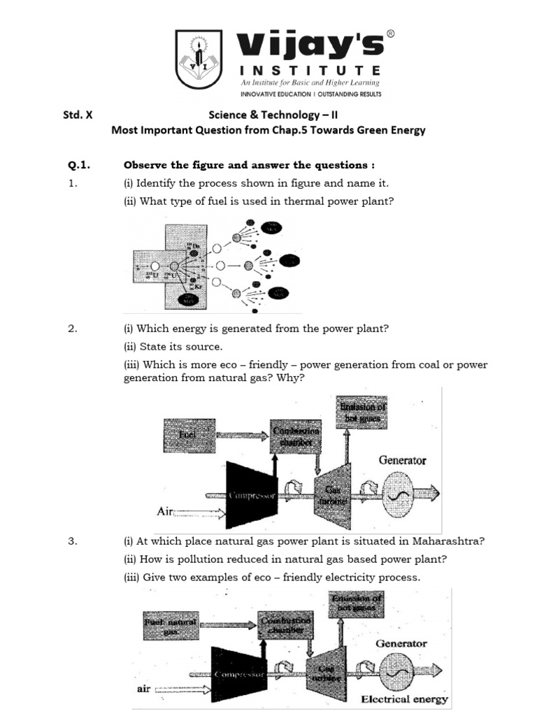 STD.X SC I. II Most Important Question From Chap. 5 Towards Green ... STD.X SC I. II Most Important Question From Chap. 5 Towards Green ...