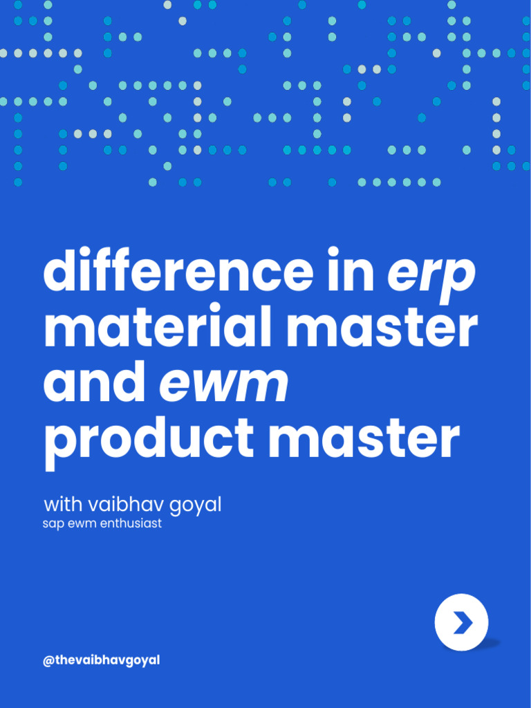 Material Master Vs Product Master | PDF