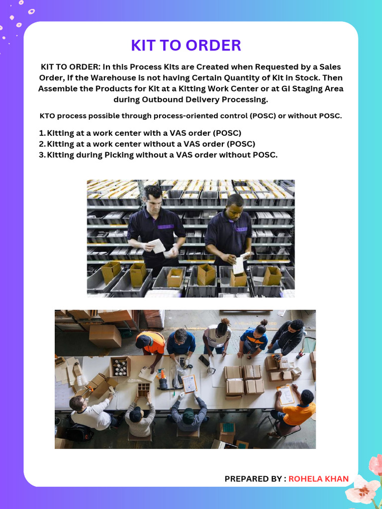 Kit To Order | PDF | Warehouse | Supply Chain Management