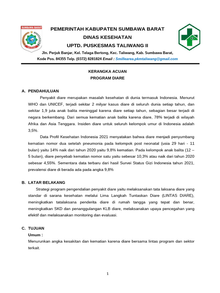 Kak Diare 2024 Finis | PDF