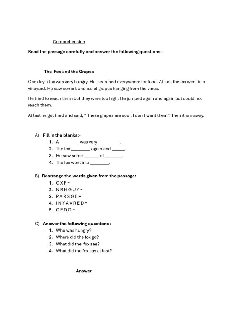 Worksheet Class 1 | PDF