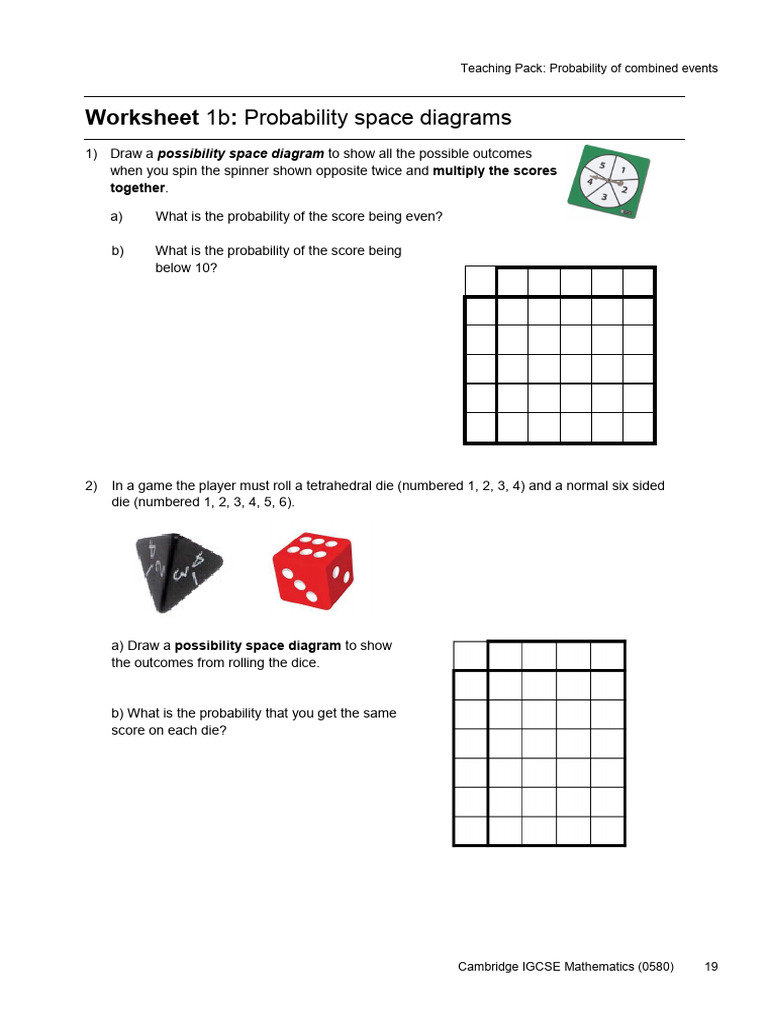 Possibility Diagram & Conditional PB | PDF | Games & Activities ...