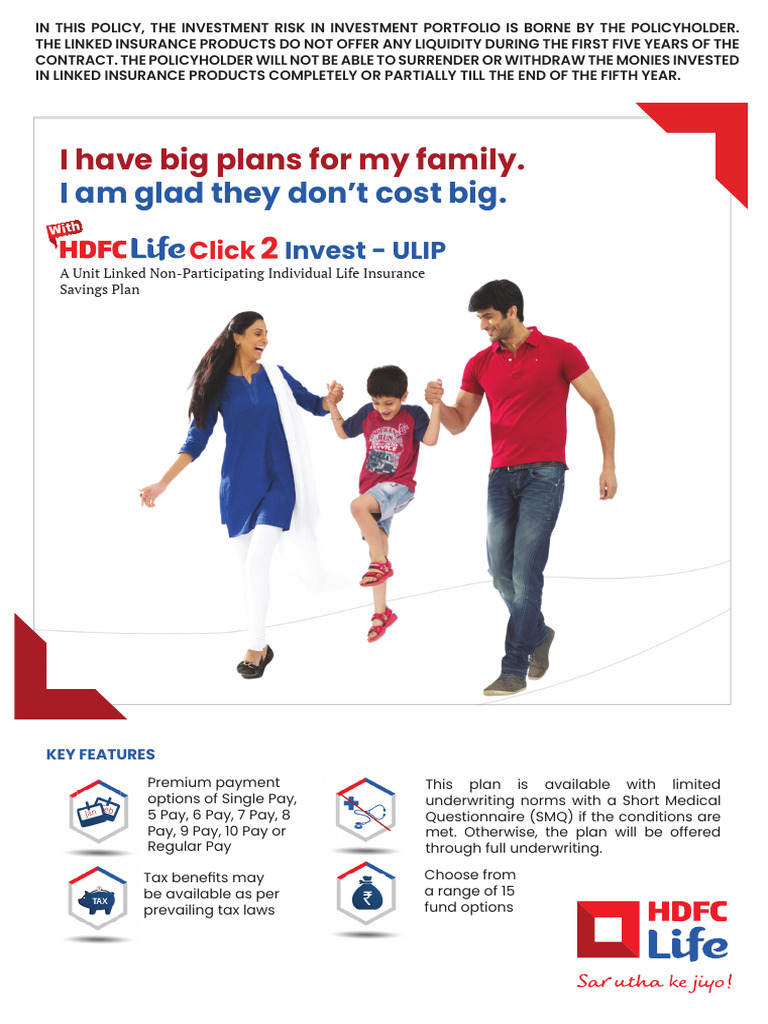 PP09201710404 HDFC Click2Invest ULIP Retail Brochure | PDF | Insurance ...