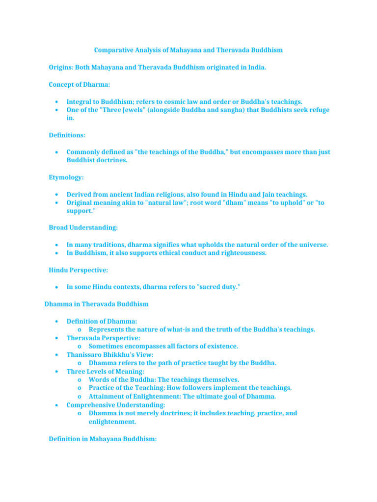 Comparative Analysis of Mahayana and Theravada Buddhism | PDF | Atomic Orbital | Egg