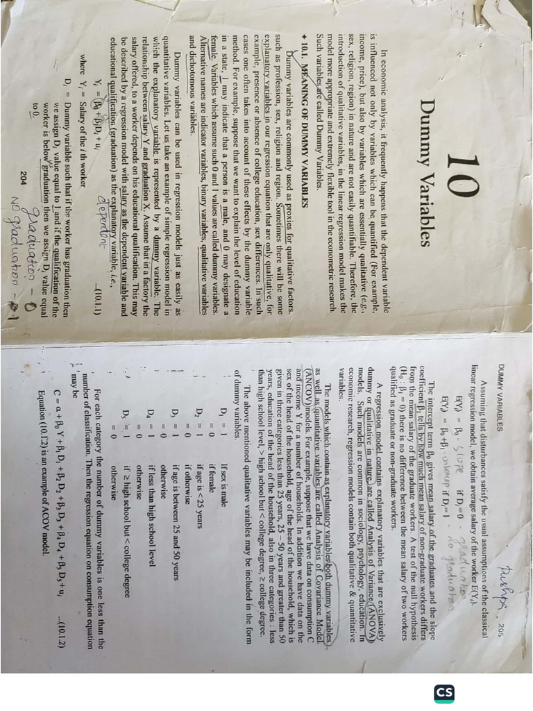 Dummy Variable - Book Material | PDF