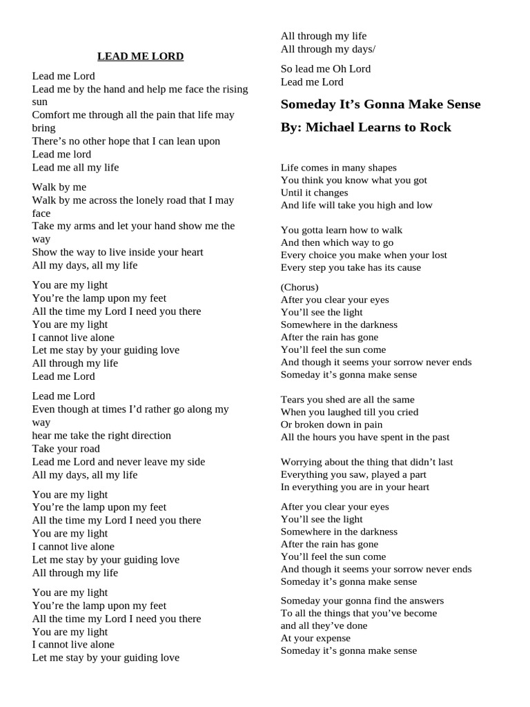 Lead Me Lord | PDF