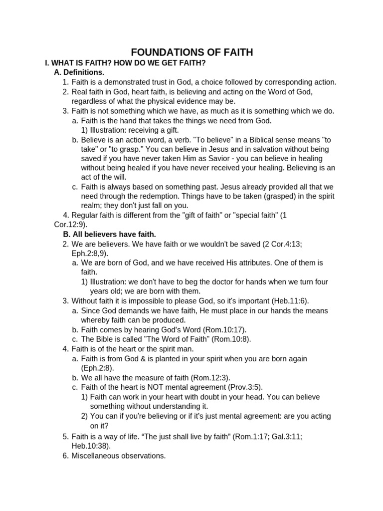 Foundations of Faith | PDF | Faith | Logos (Christianity)