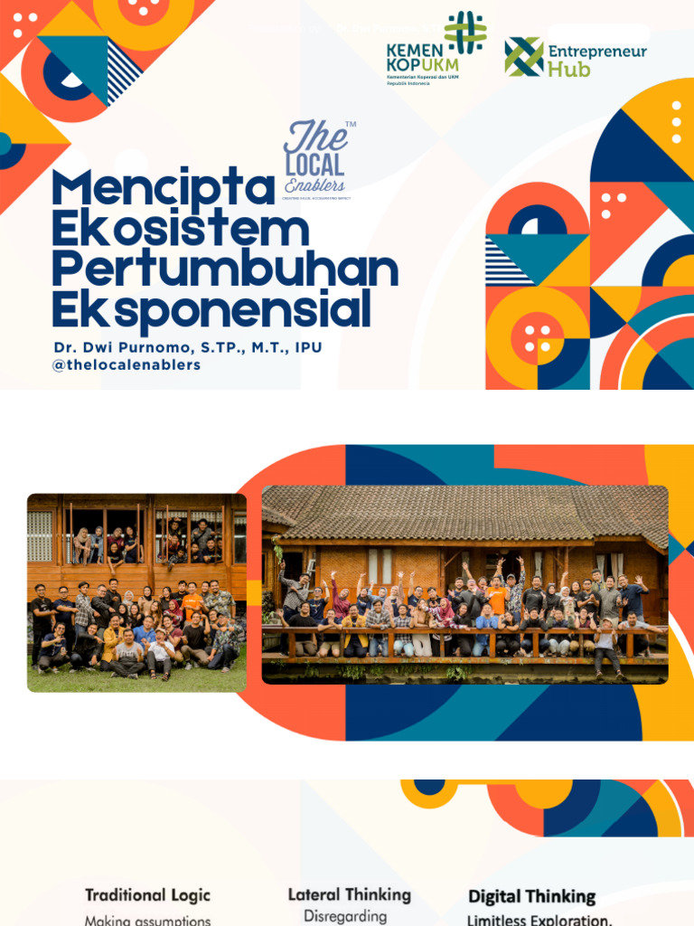 Narasumber 3 - Dwi Indra Purnomo (The Local Enablers Ecosystem) | PDF | Karier & Perkembangan