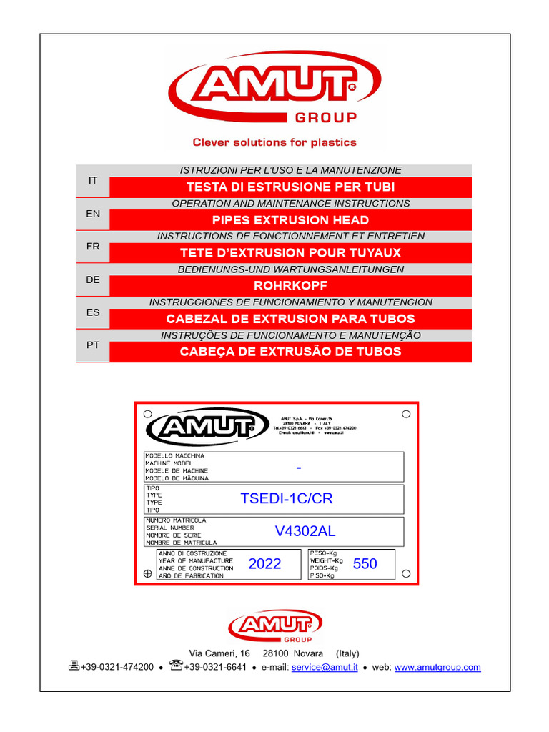 6 - Extrusion Head (Tsedi-1c - CR) | PDF | Fires | Waste