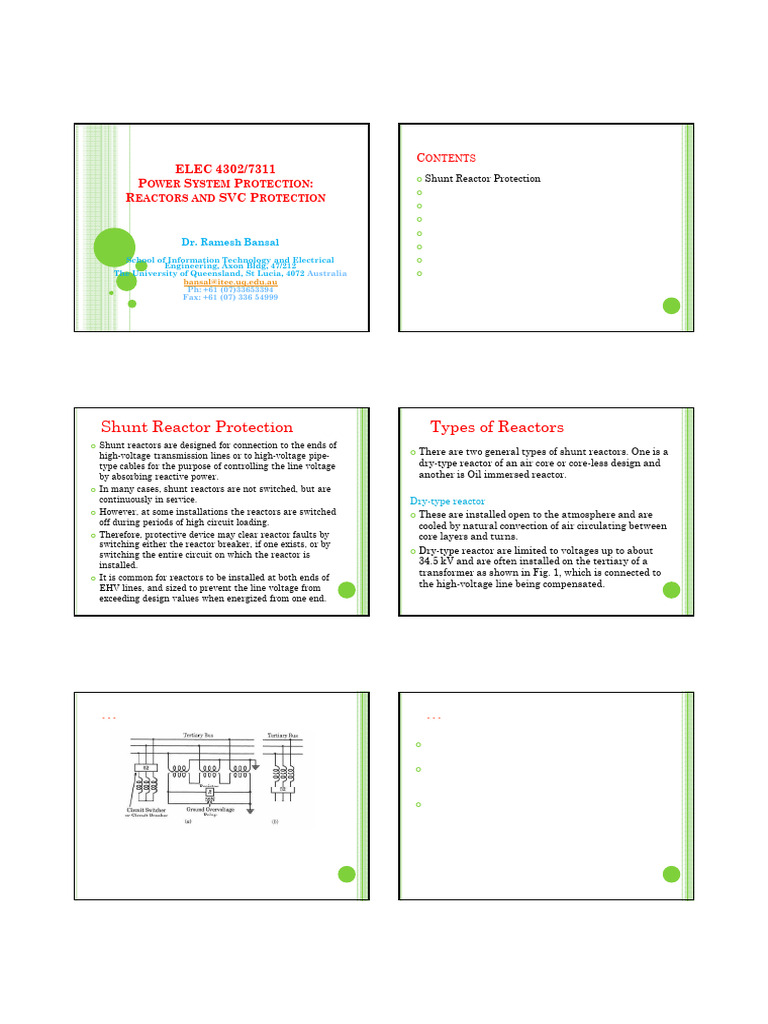 Reactor and SVC 6 Slide Per Page | PDF | Inductor | Capacitor