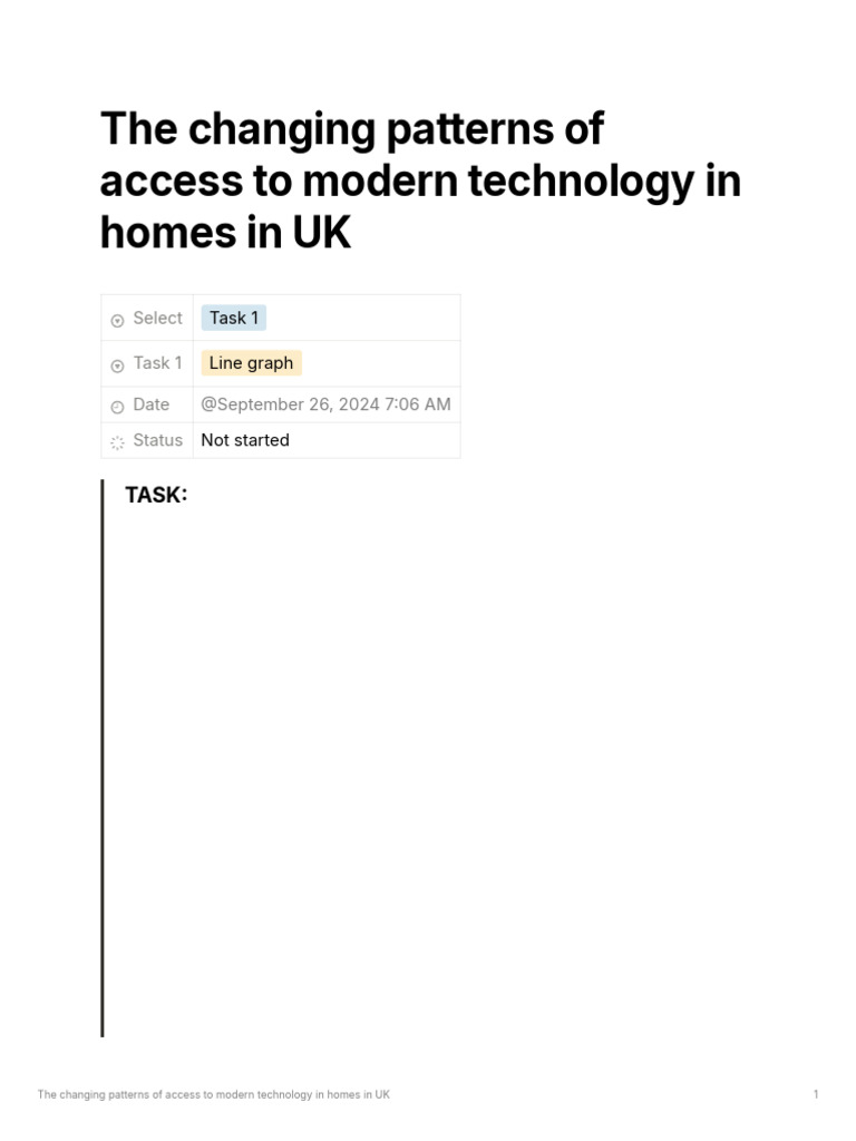 The Changing Patterns of Access To Modern Technology in Homes in UK ...