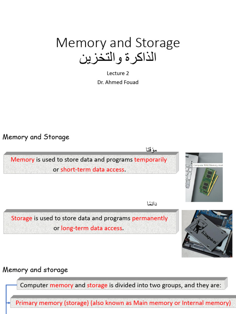 2-Computer and Programming 1 (Memeory and Storge) | PDF | Computer Data ...