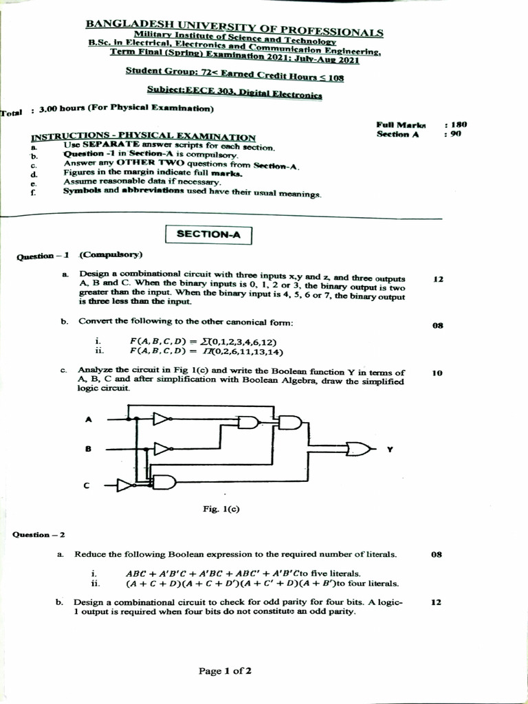 DLD (2021) | PDF | Electrical Engineering | Electronic Circuits