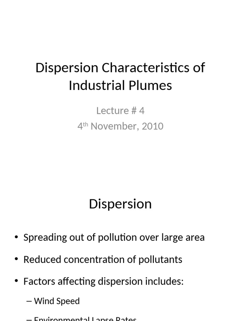 Fanning Plume Characteristics Explained | PDF | Meteorological ...