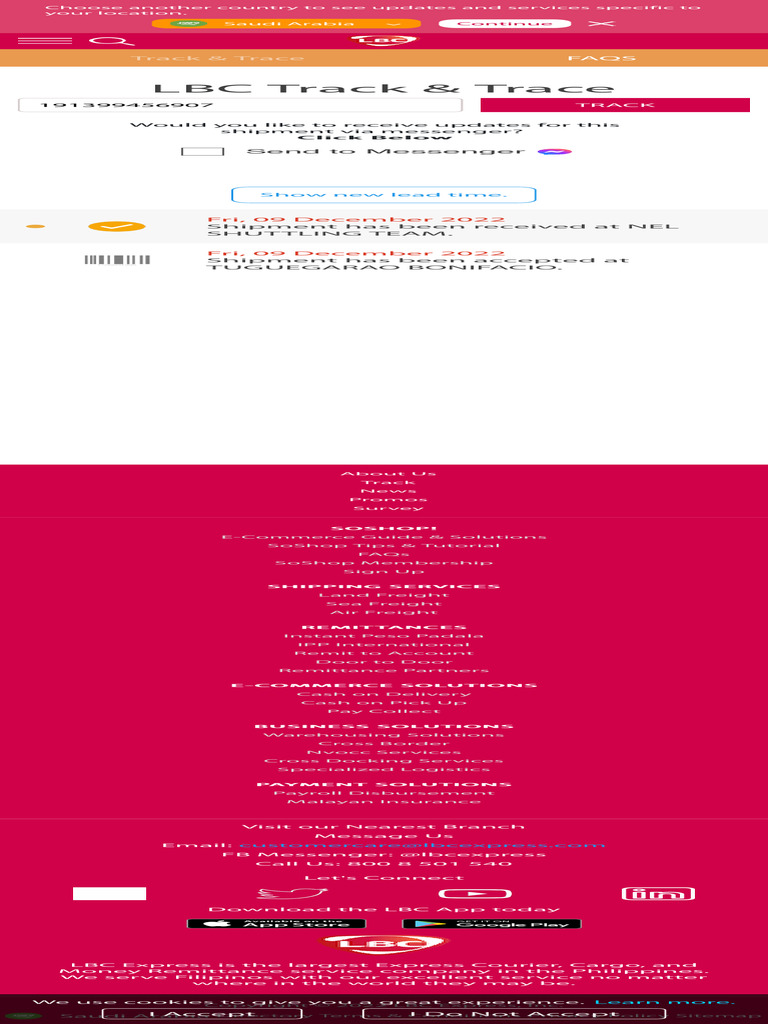 Track and Trace Your Delivery ST | PDF | Courier | Cargo