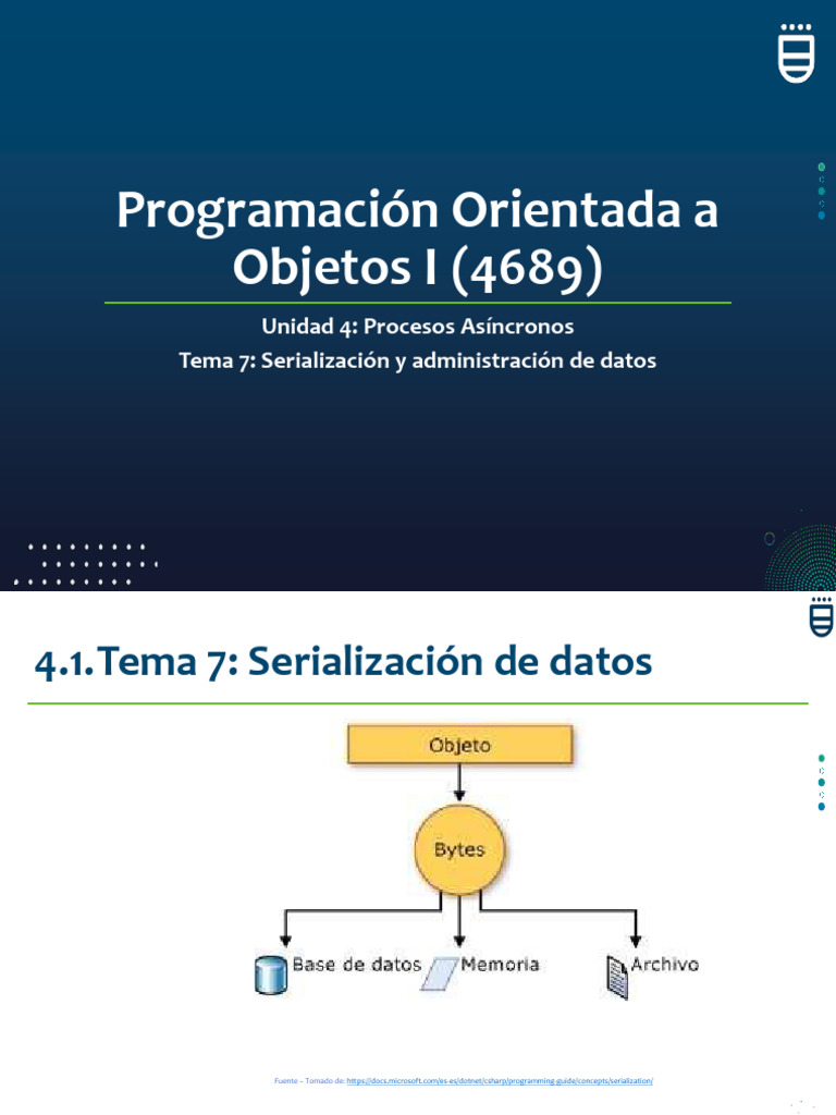 PPT 2023 03 U04 T07 Programacion Orientada A Objetos I (4689) | PDF | Json | .NET Framework