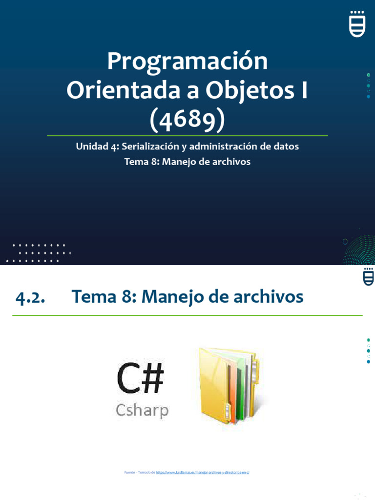 PPT 2023 03 U04 T08 Programacion Orientada A Objetos I (4689) | PDF | Archivo de computadora ...