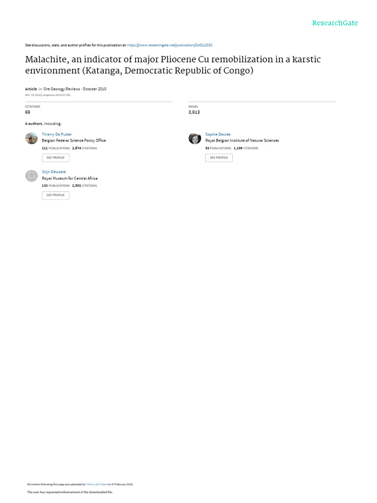 Personal Copy Malachite | PDF | Ore | Minerals