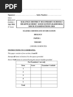 s1 Biology Notes | PDF | Tissue (Biology) | Microscope