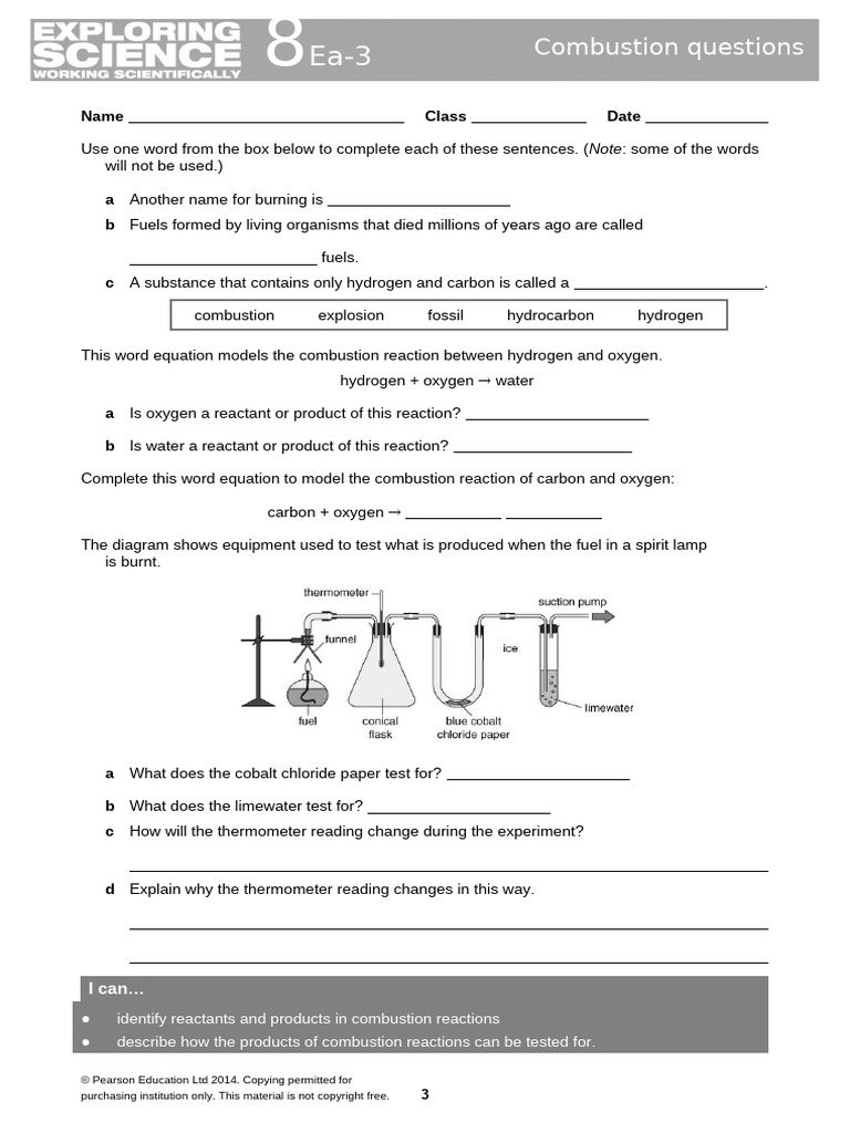 8ea3 Combusting Questions | PDF