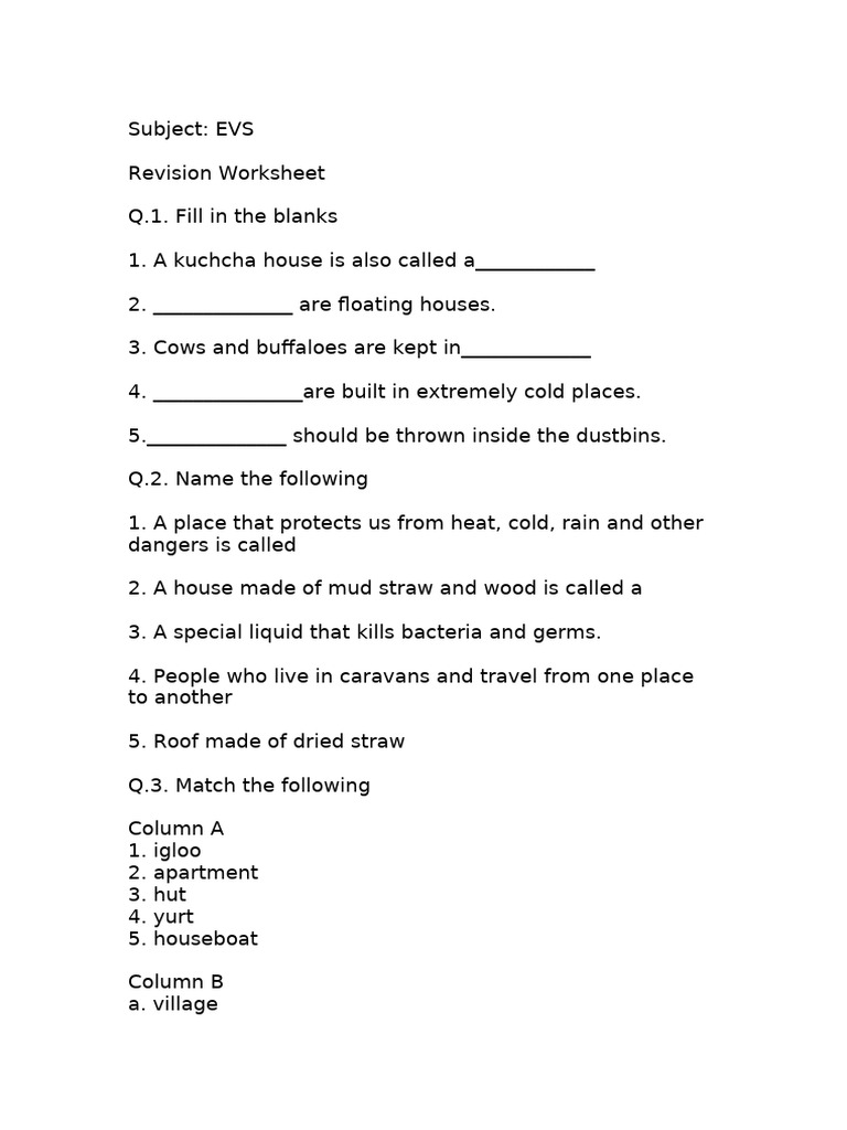 Subject EVS | PDF | Home & Garden | Art