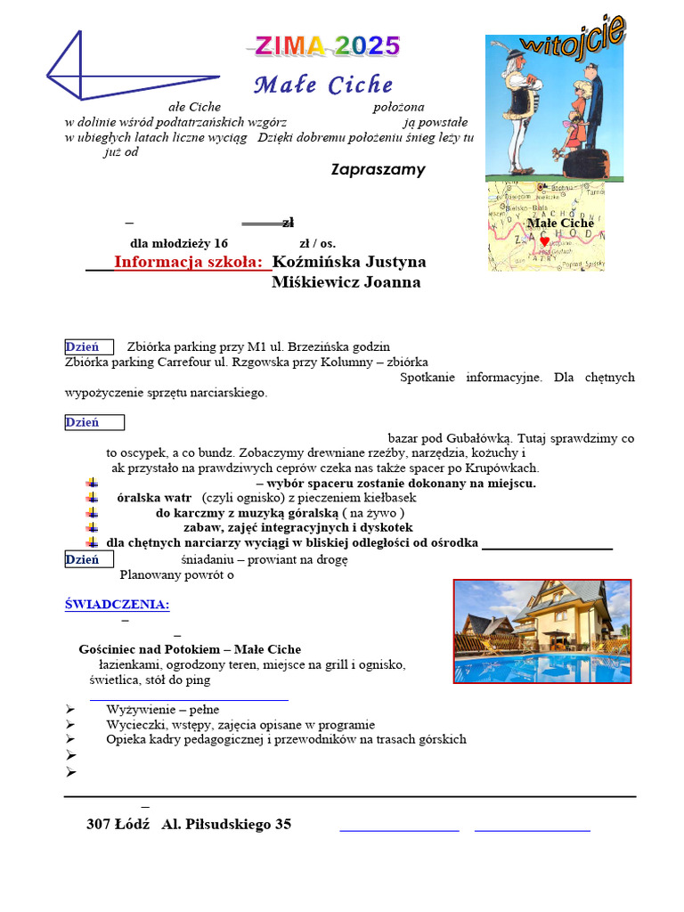 Małe Ciche Zima 2025 | PDF