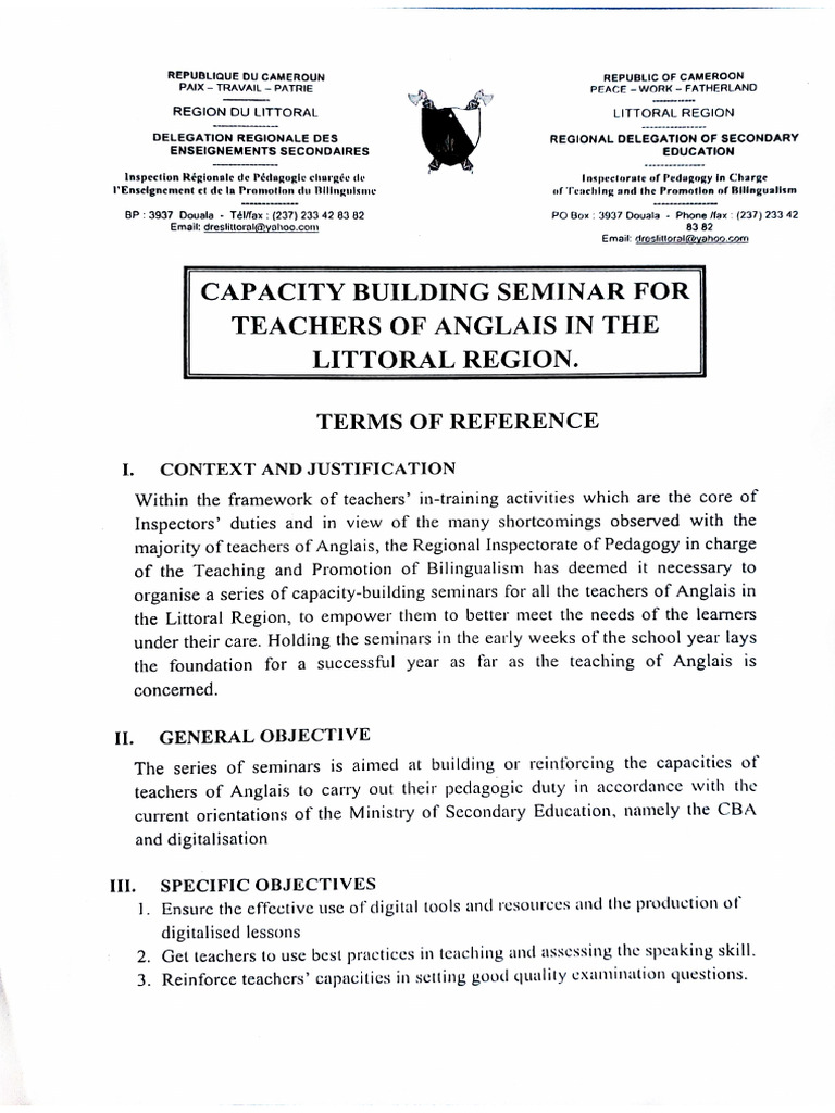 Terms of Reference Seminars | PDF