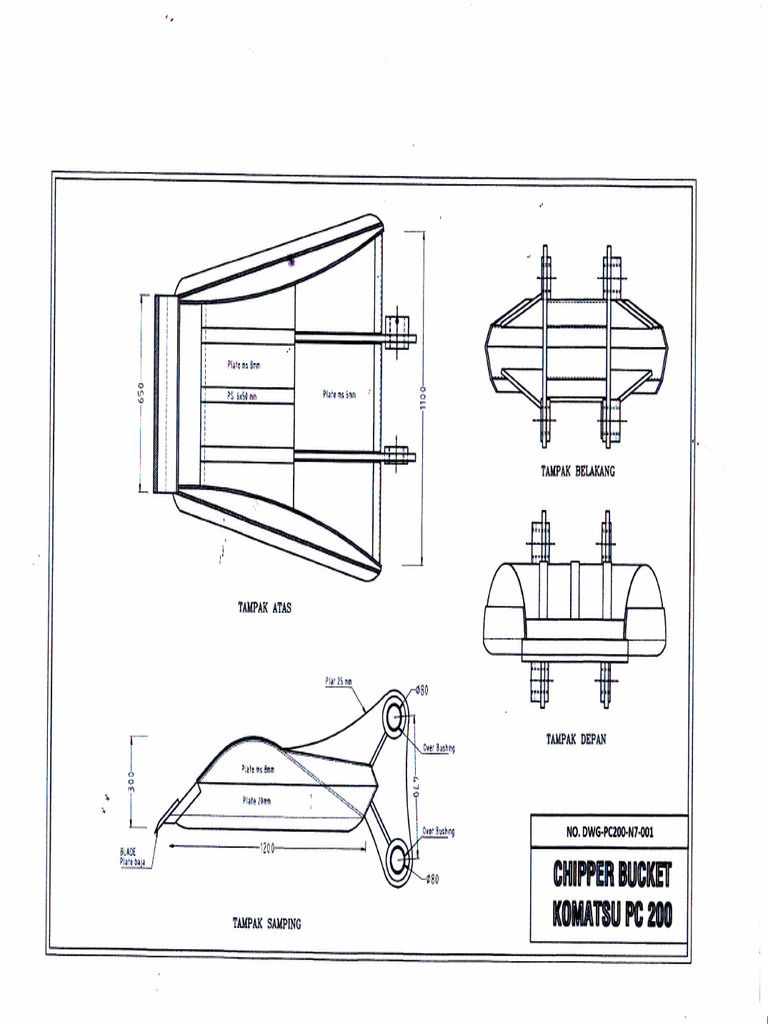 Drawing Bucket Chiping | PDF