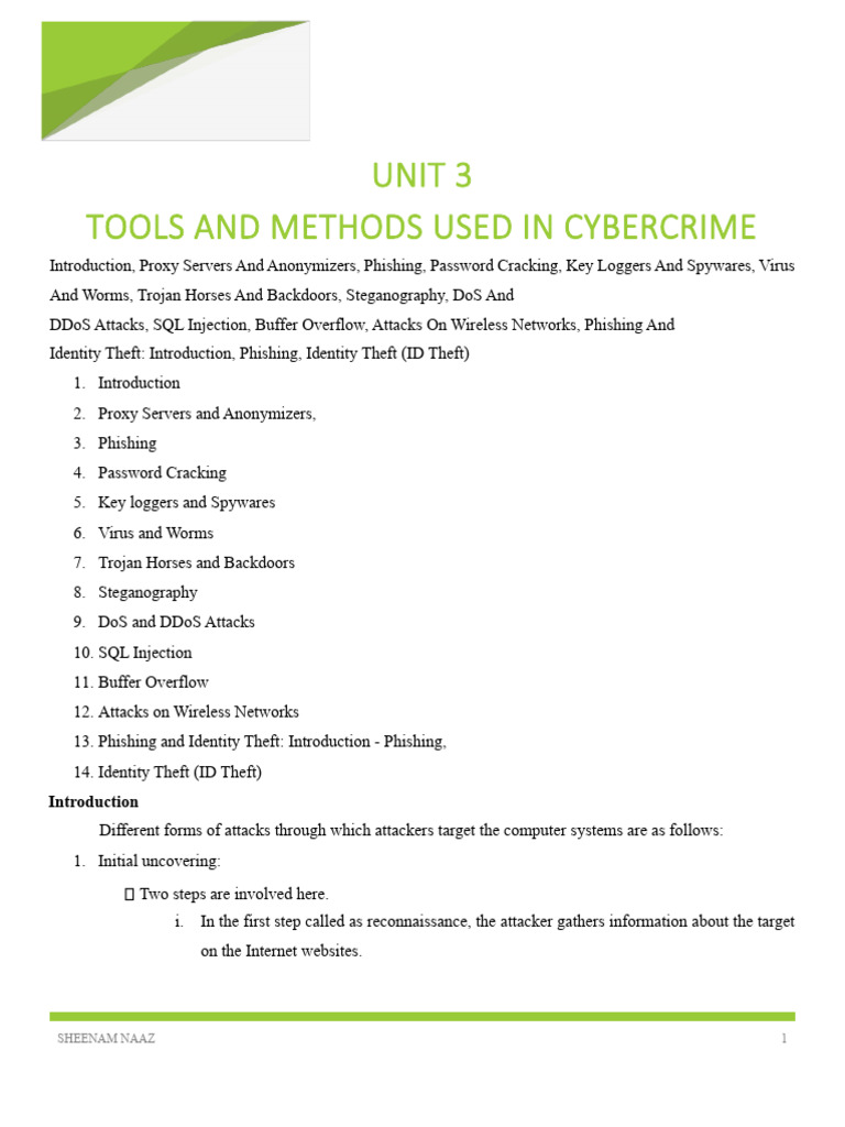 Cyber Security Unit 3 Notes Pdf Denial Of Service Attack Computer Virus