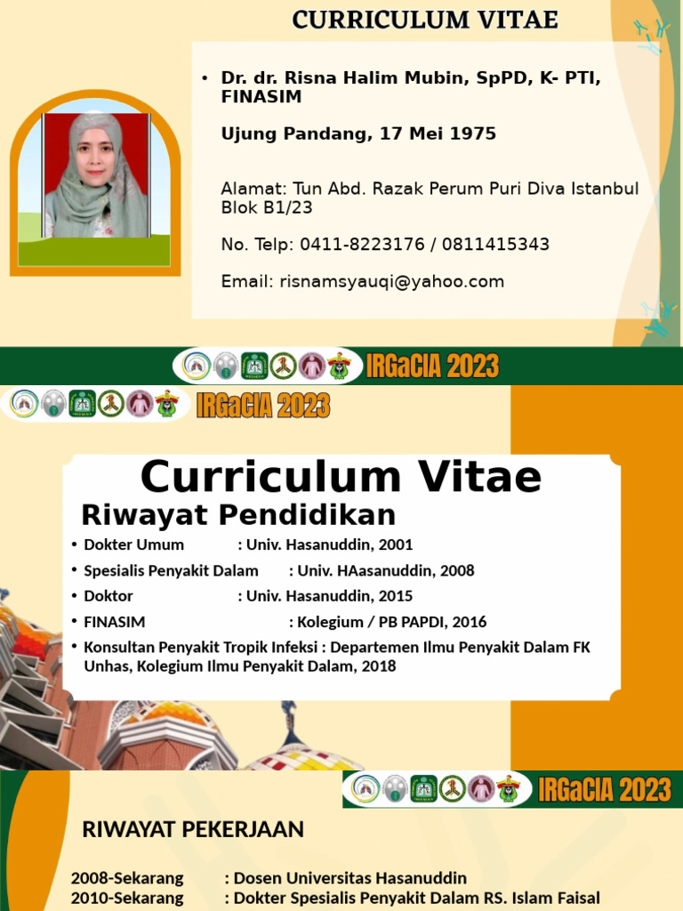 CV DR Risna Halim | PDF | Karier & Perkembangan | Pengembangan Diri