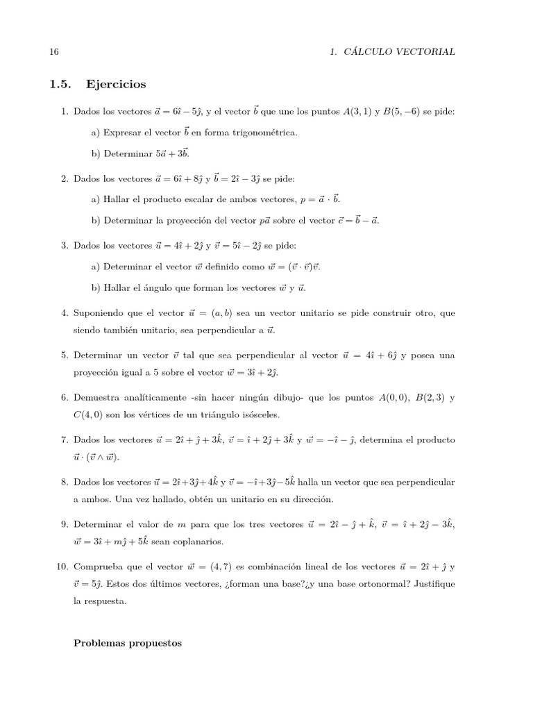T01 Vectores 1bach Ej | PDF | Vector Euclidiano | Sistema de ... T01 Vectores 1bach Ej | PDF | Vector Euclidiano | Sistema de ...