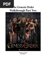 The Genesis Order Walkthrough: (Updated To V.57011) by Greg87 | PDF