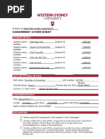 Individual Assignment Cover Page Template | PDF