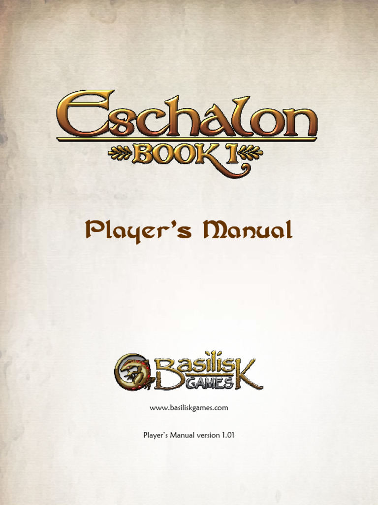 Eschalon Book I Manual | PDF