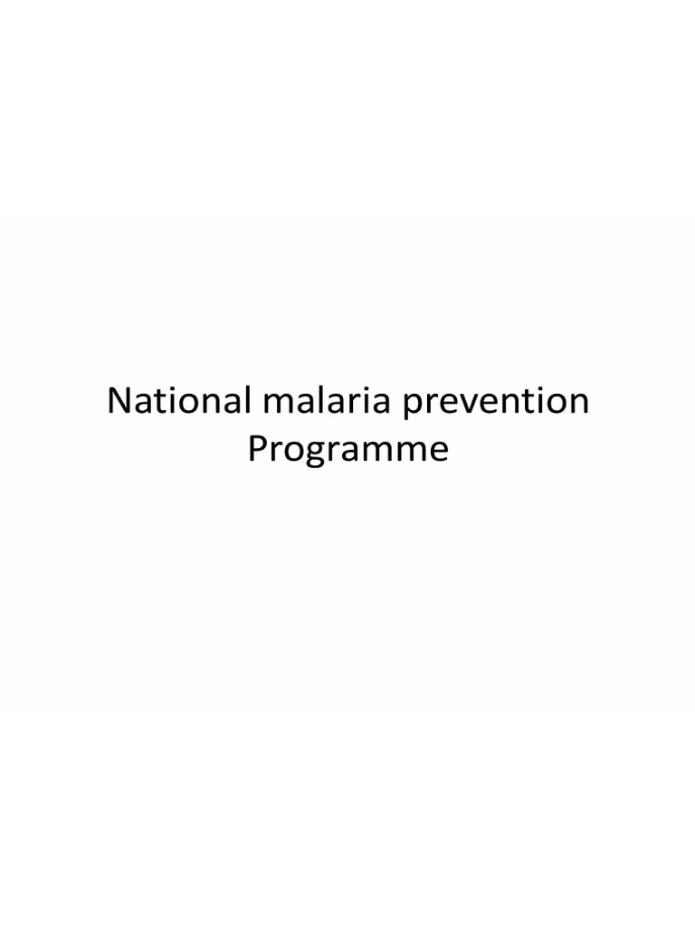 Malaria Prevention Programme | PDF