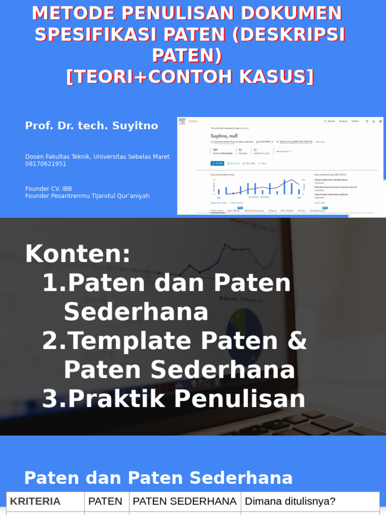 Contoh Paten Sederhana dan Metode | PDF