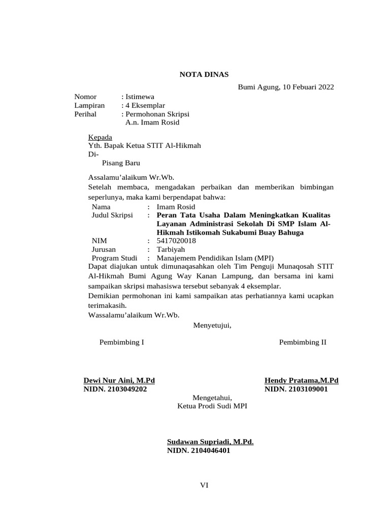 Nota Dinas | PDF