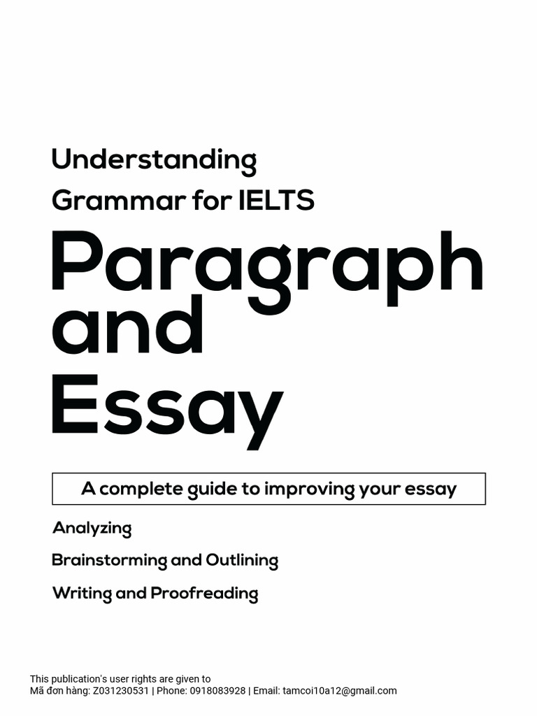 Understanding Grammar For Ielts Paragraph and Essay Zim 1 2-3-269 | PDF