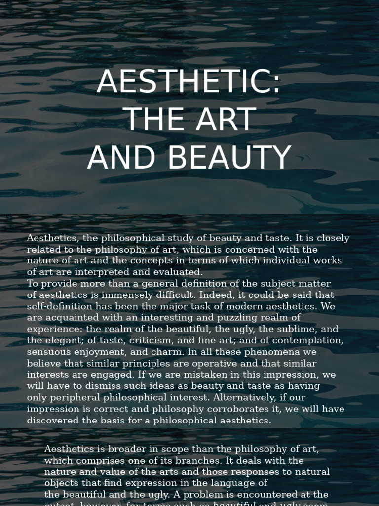 Understanding Aesthetics and Art | PDF | Aesthetics | Composition ...