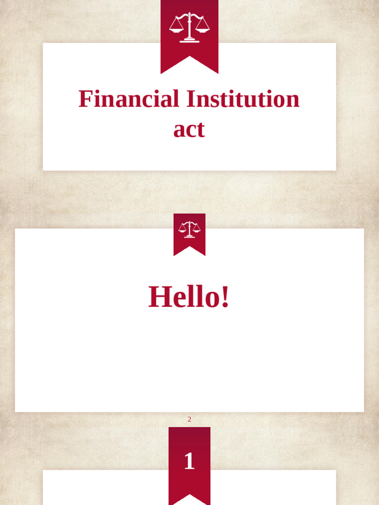 Financial Institution Act | PDF | Banks | Business