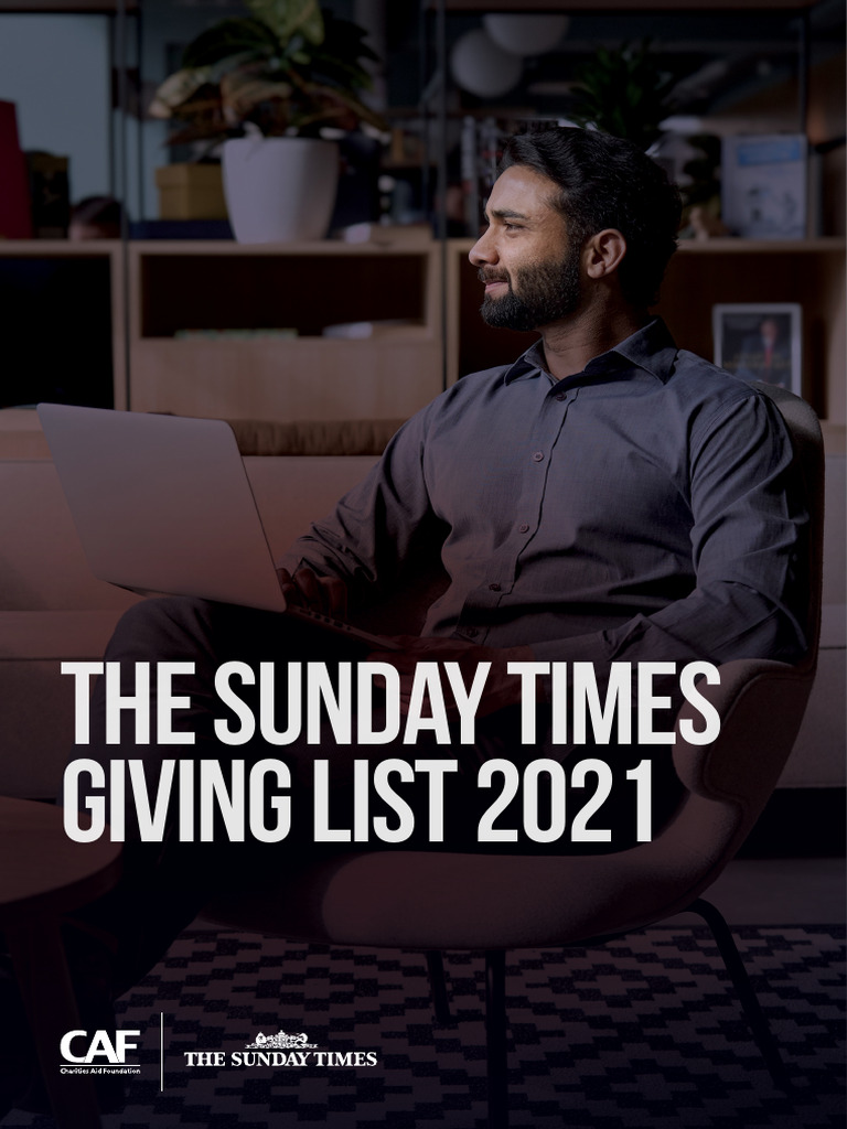 Sunday Times Giving List 2021 | PDF | Philanthropy