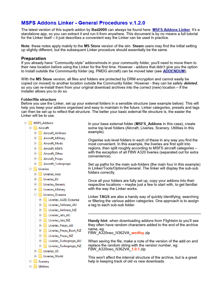 Addons Linker Procedure 1.2.0 | PDF | Computer File | Zip (File Format)